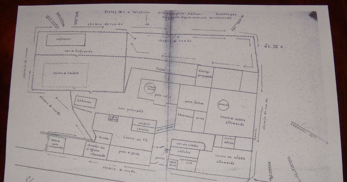 Stalag IV C: Plan du stalag IV C à Wistritz