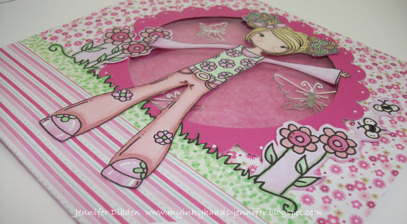 My Inky Hands: Flower Power! (Squiggles Stamps DT Card)...