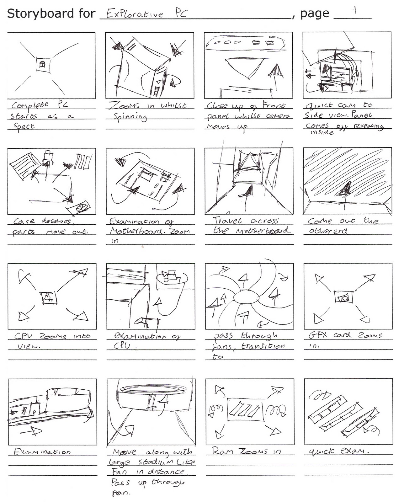 ELM Productions: Transcription - Thumbnail Storyboard and Script