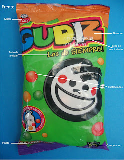 creacion de empaques: Analisis grafico del empaque de Gudiz