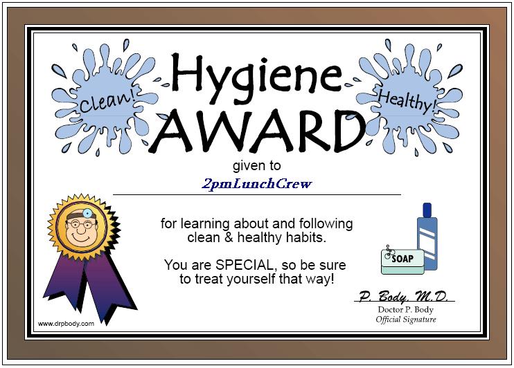 lunch of the absurd: Personal Hygiene Awareness Day