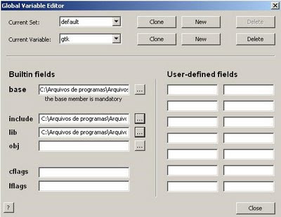 Pontas da Madrugada: Code::Blocks + Glade/GTK + Windows XP