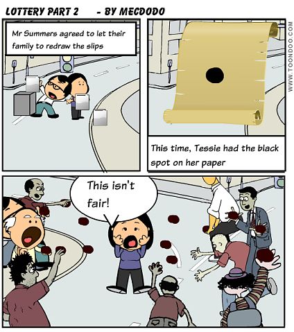 S2 LA Blog: Comic Strip- The Lottery