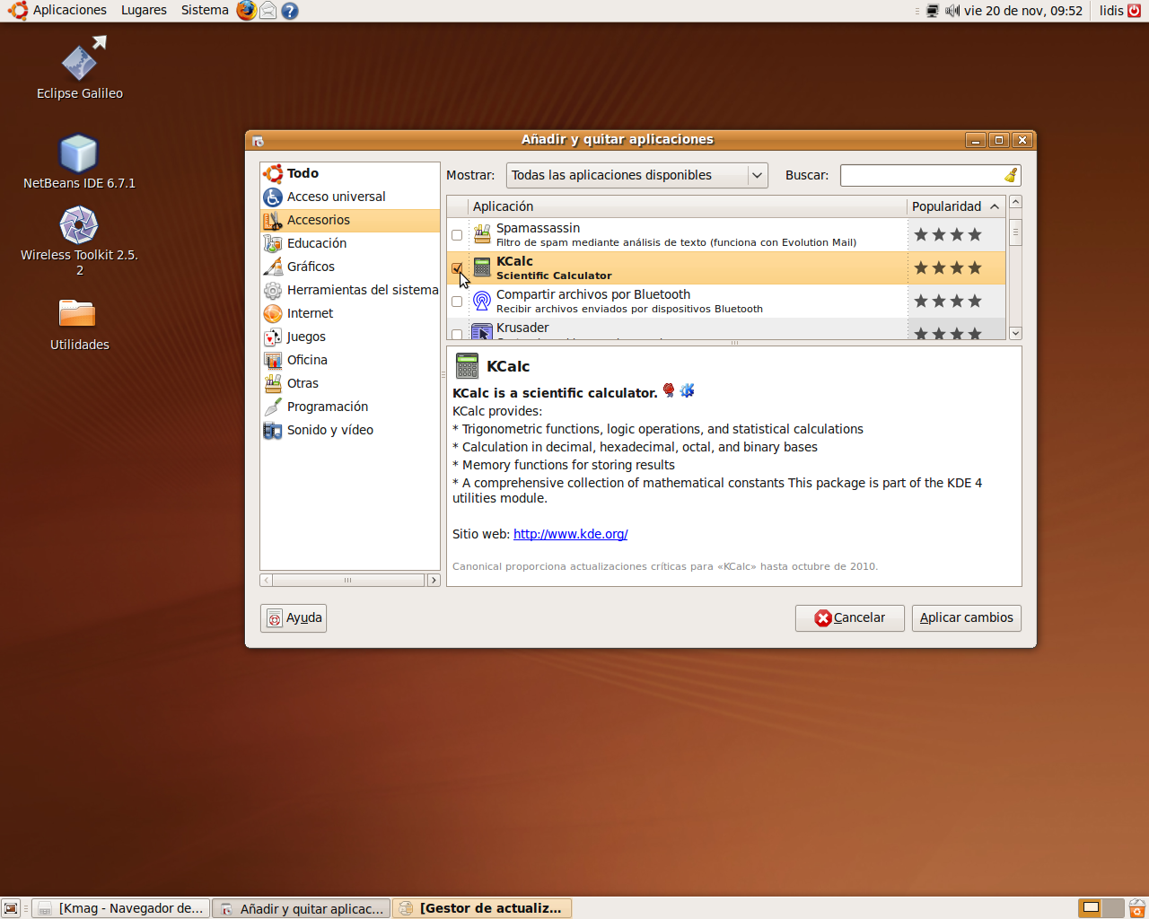 Instalando Aplicaciones En Linux: Instalancion de Kcalc