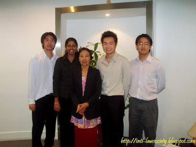 INTI LAW SOCIETY: Inteview with Pn. Hendon Mohammed
