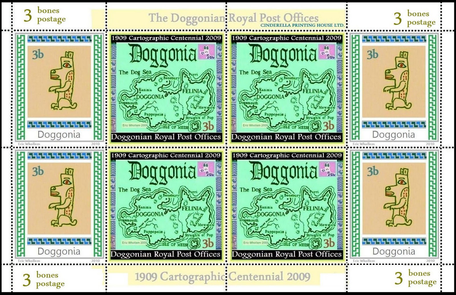 Art Blog/Eric Whollem: DOGGONIAN CINDERELLA STAMPS/ Faux Postage from ...