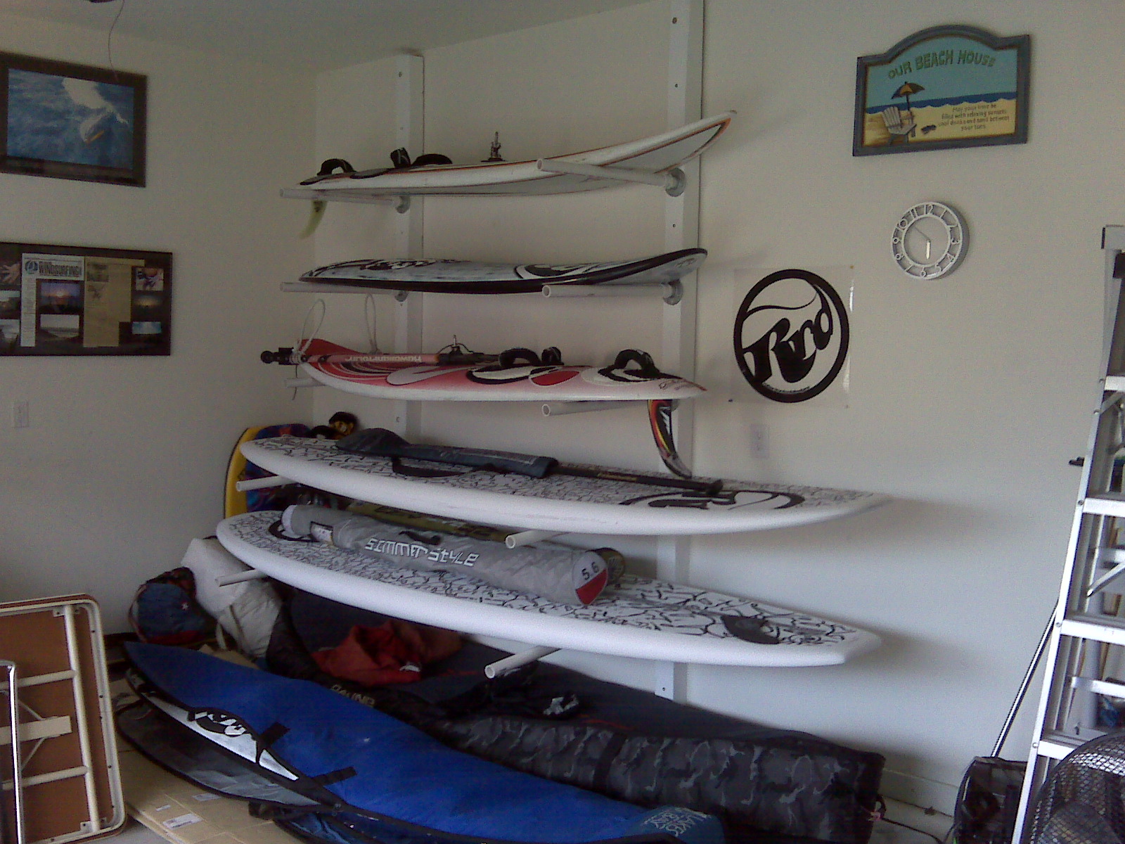 Live to Sail and SUP: Custom Built Windsurf Board Rack