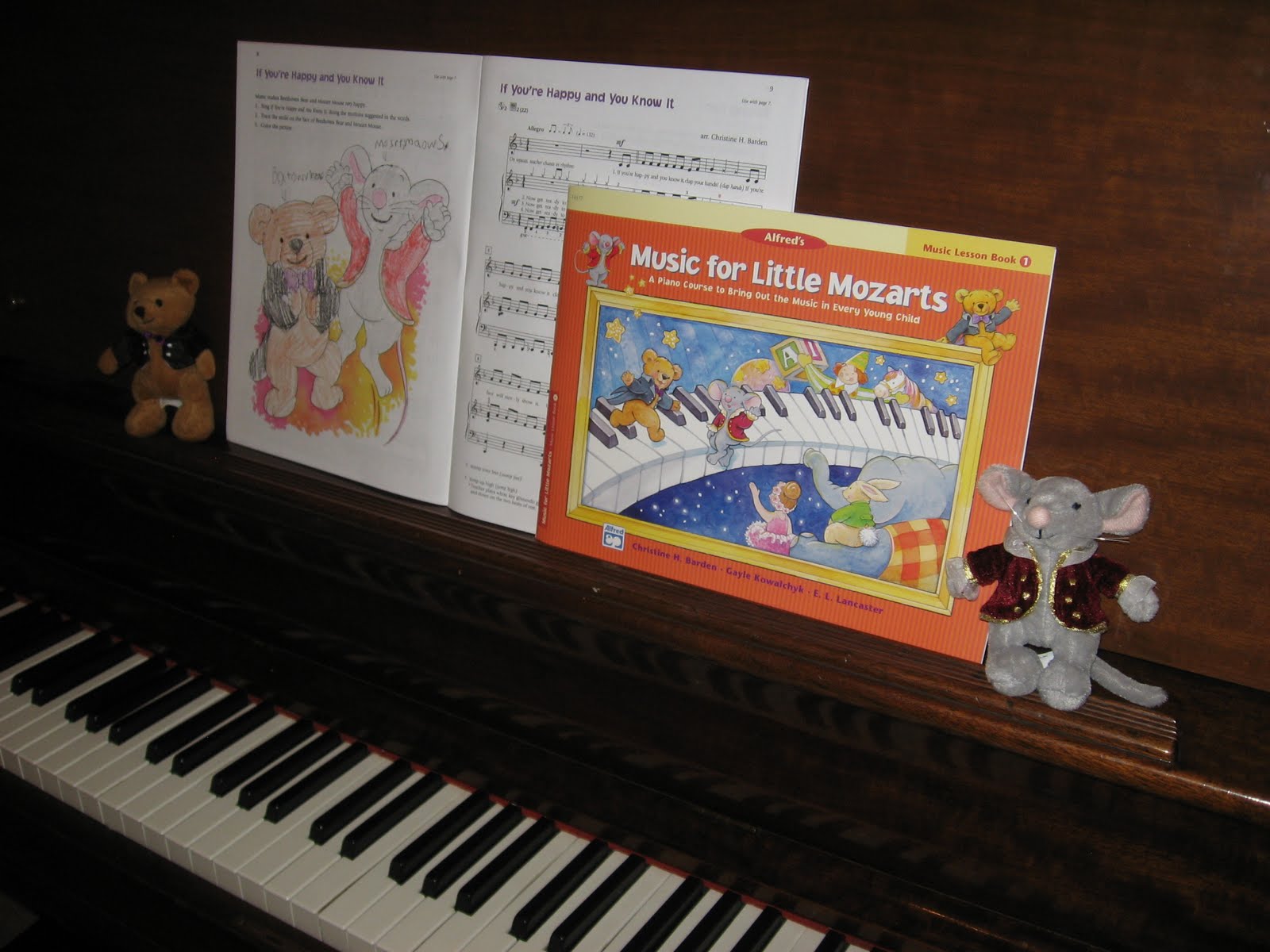 The Husker Family: Evelyn Starts Piano Lessons