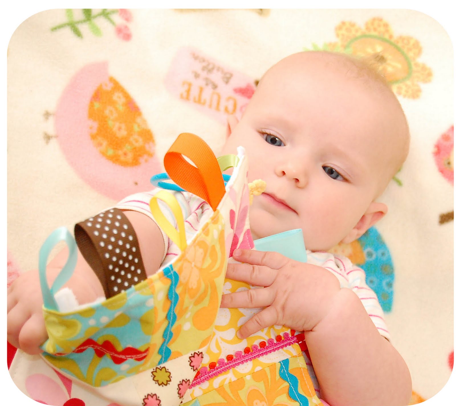 A Feathered Nest: Crunchy Baby Tag Toy