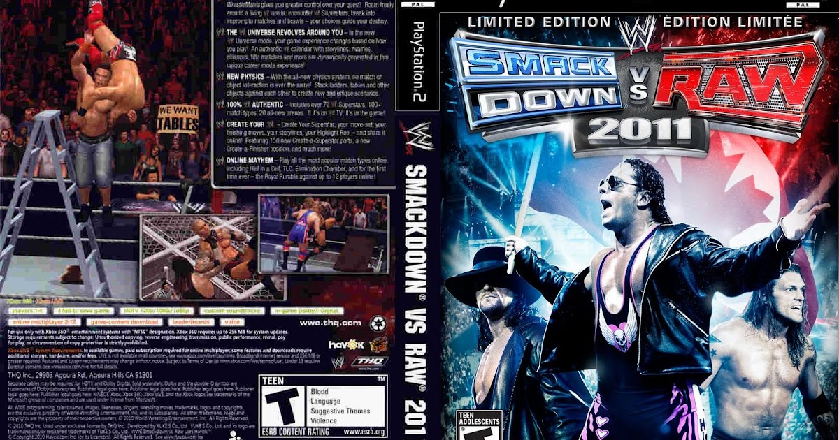 CAPAS PARA PLAYSTATION 2: Wwe - Smackdown Vs Raw 2011