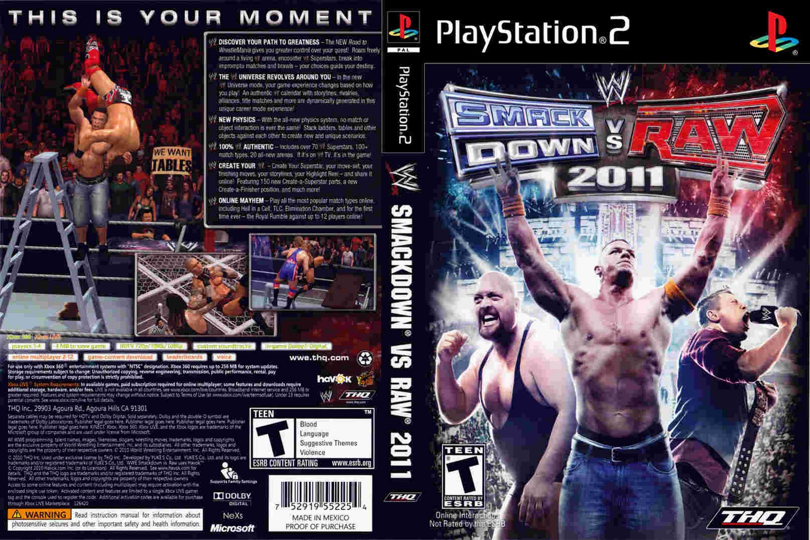 CAPAS PARA PLAYSTATION 2: Wwe - Smackdown Vs Raw 2011