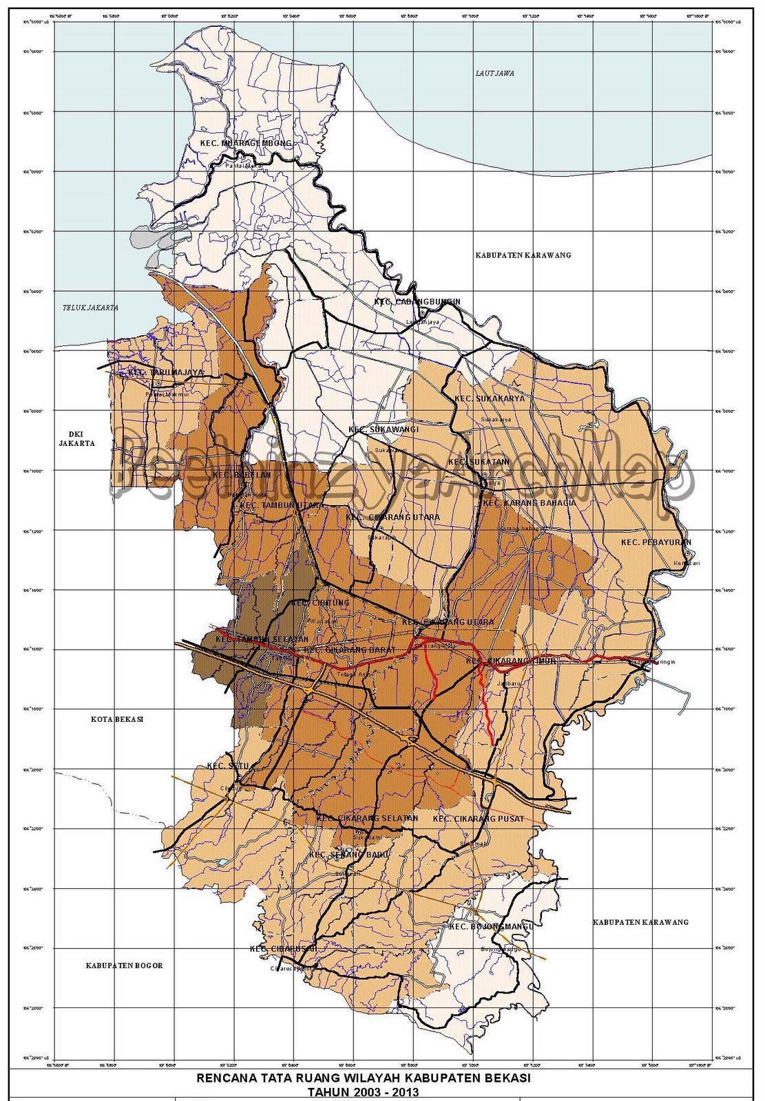 BeelninzyaArchMap: Rencana Tata Ruang Wilayah Kabupaten Bekasi Th. 2003 ...