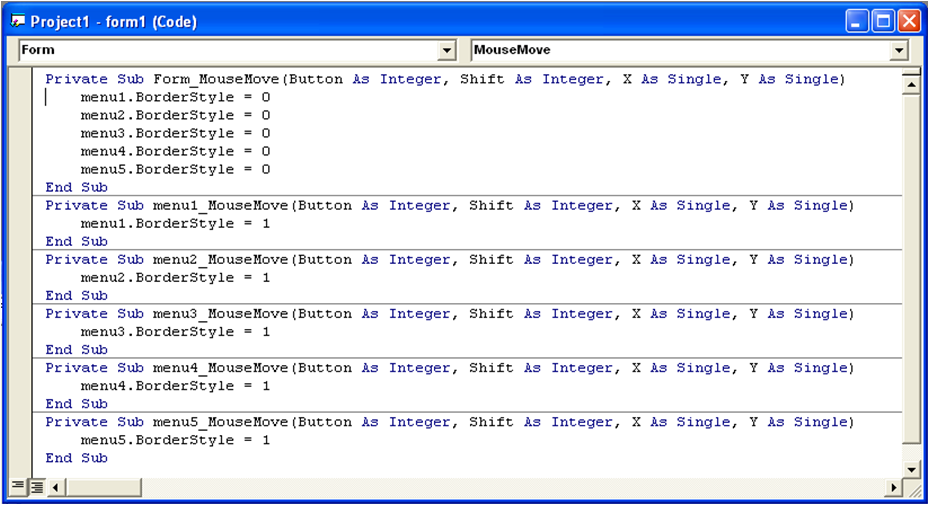 Tutorial Ilmu Komputer: Menggunakan Control Array pada VB Tutorial Ilmu Komputer: Menggunakan Control Array pada VB