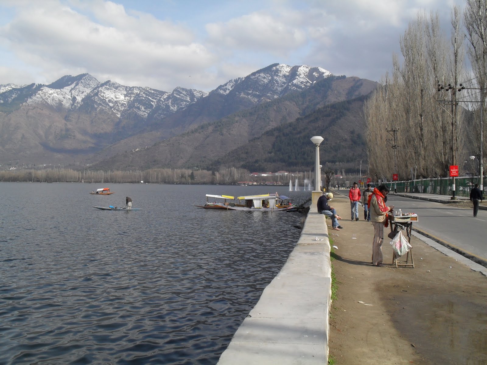 CHINAR SHADE : THREE VIEWS OF BOULEVARD SRINAGAR KASHMIR