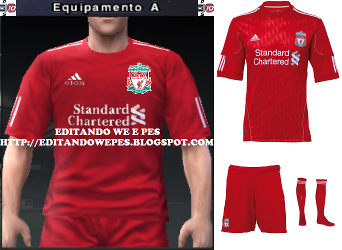 Pro Evolution Soccer: UNIFORME E EMBLEMA DO LIVERPOOL