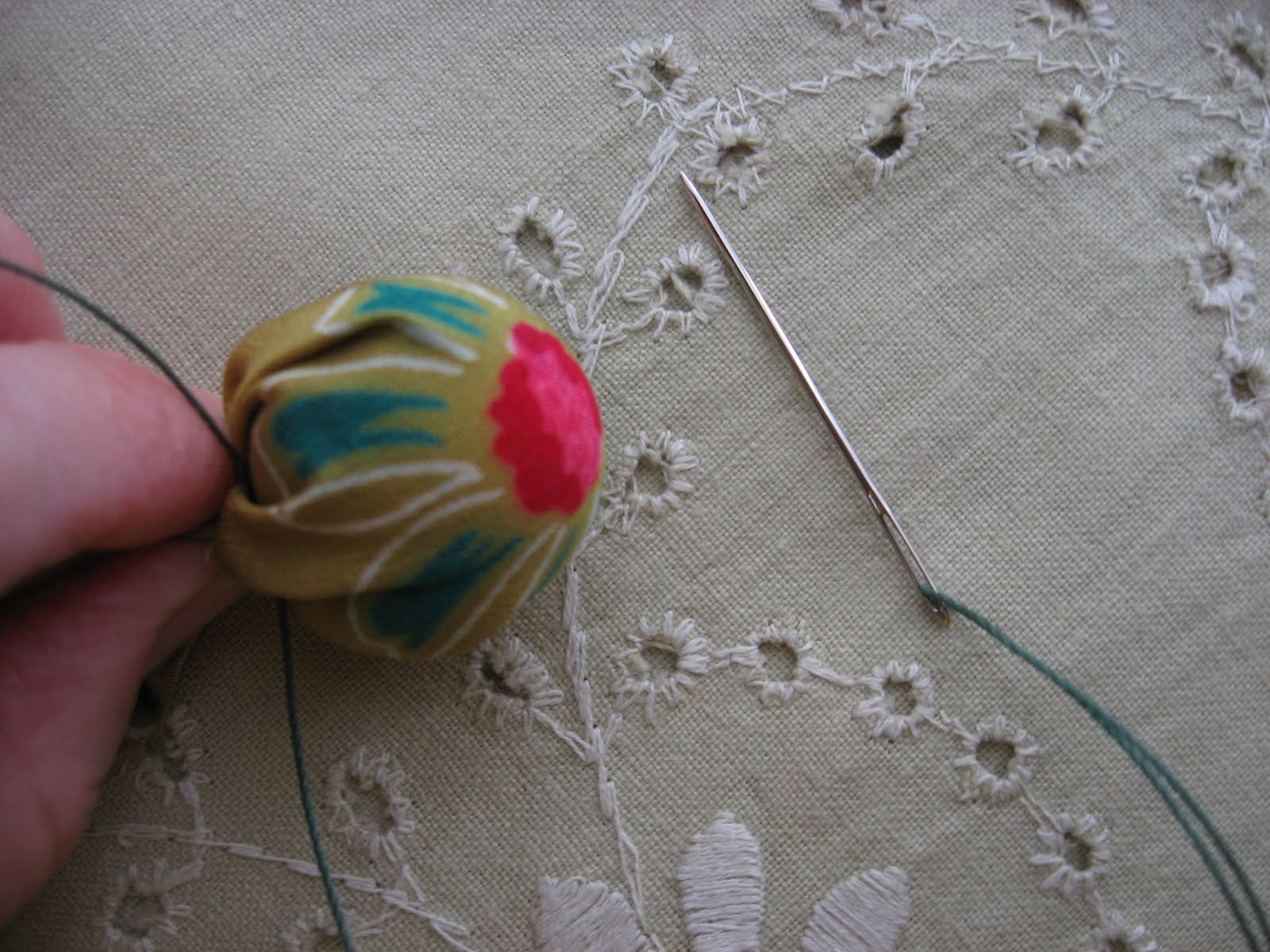 froo*gal: Fabric Bead Cluster Necklace: How To DIY