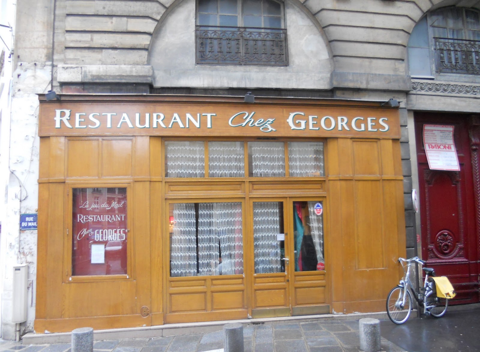 Alain Gouste' Rio Food Page: Chez Georges, Paris