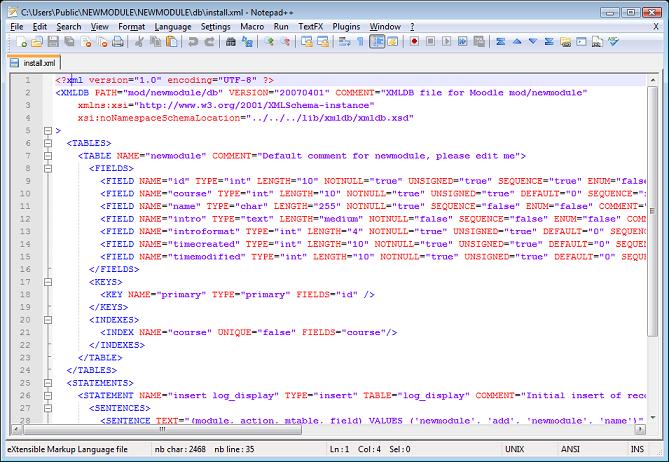 Oodles Of Moodles 01mod Moodle Module Setup The Installxml File 4879