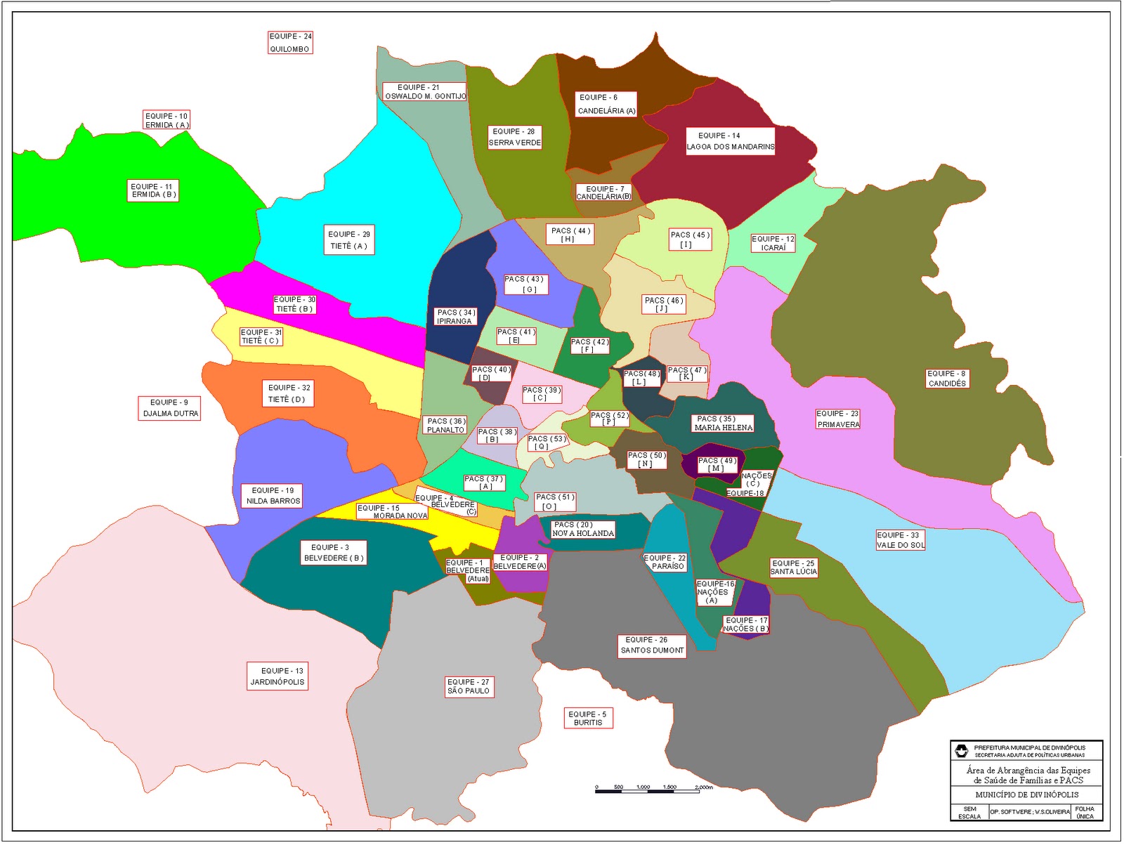 ESF DIVINÓPOLIS: ÁREA DE ABRANGÊNCIA - BAIRROS ATENDIDOS