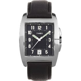 Timex Men's Classic Square Black Leather StrapWatch - Watches - cheap ...