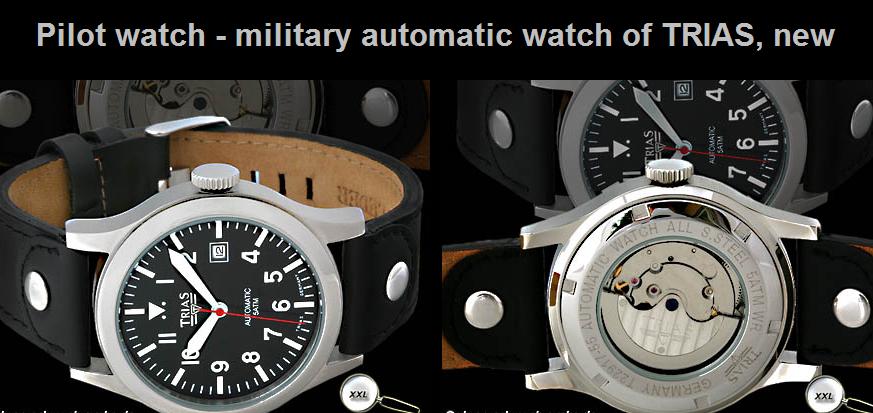 Germany watches: TRIAS Pilot - Military Automatic watch
