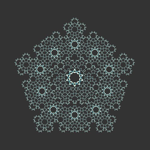 Joe Bartholomew: Girih tiling based on a pentagonal fractal