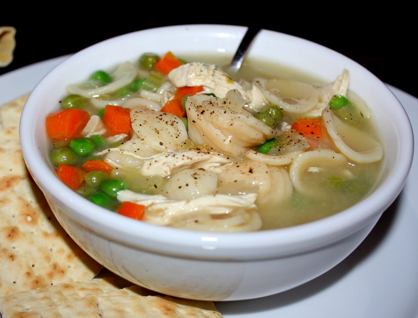 Prepared by Paige: chicken orecchiette soup