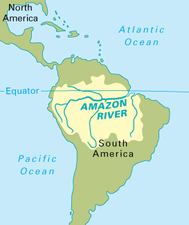 Amazon River Location On World Map
