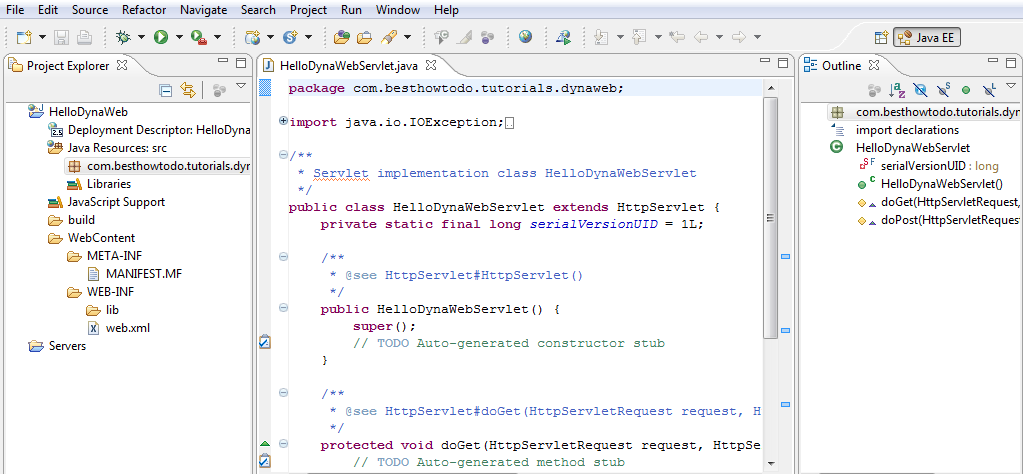 Free Eclipse Encyclopedia How to do: How to create dynamic web project ...