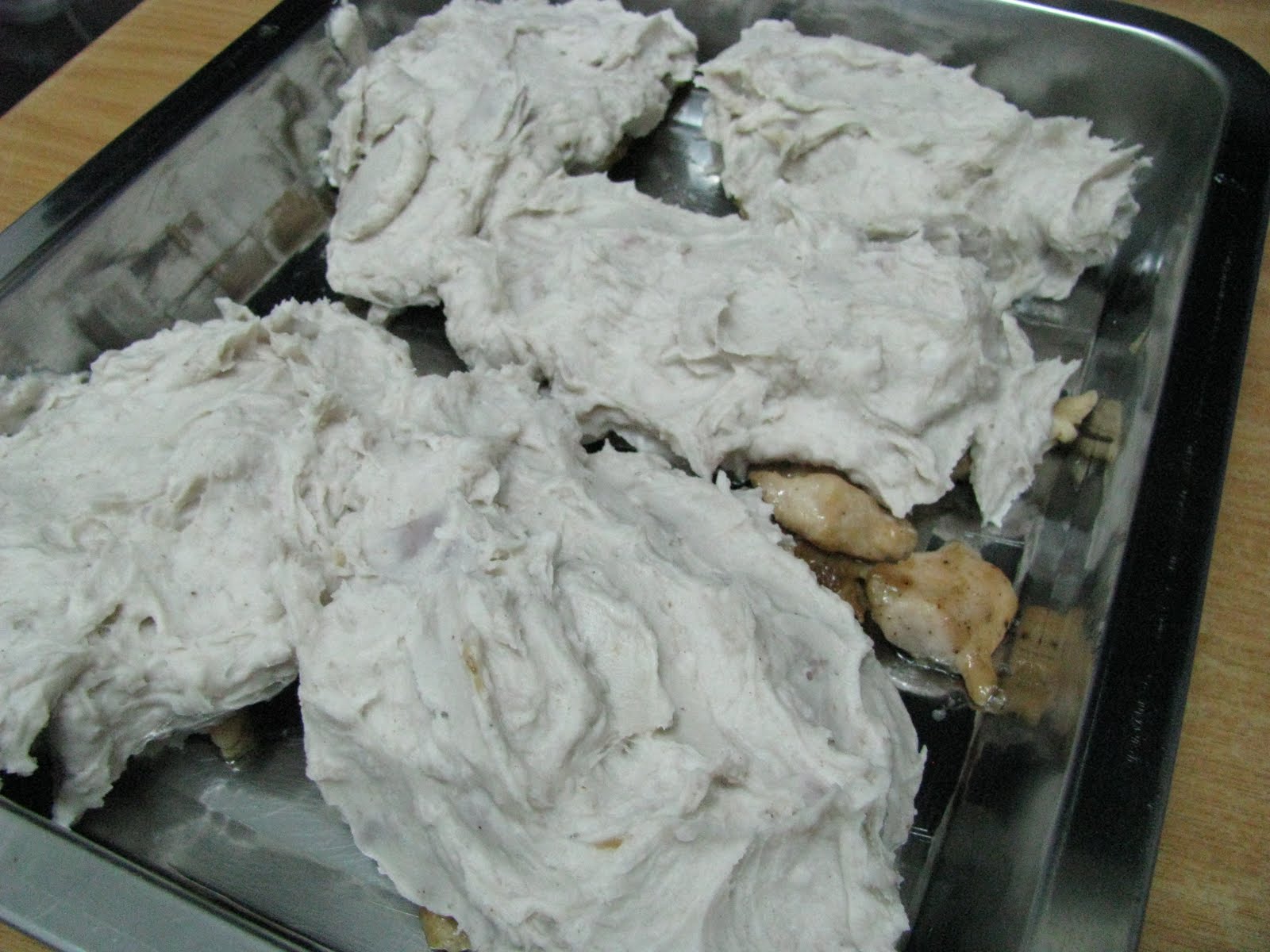 Deep Fried Yam Stuffed Chicken