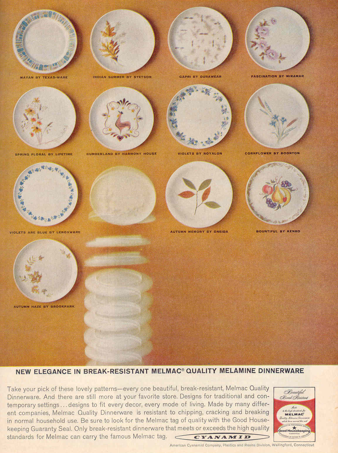 gold country girls: Vintage Melmac Ads