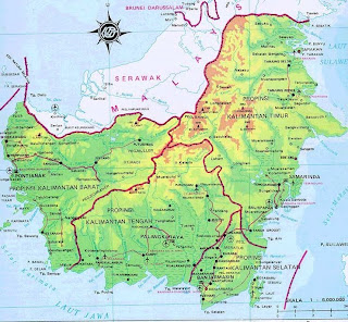 visit borneo: kalimantan map