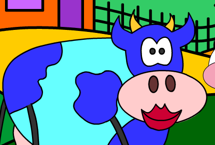 Samoga en casa: Blue cow goes to the Olympic Games