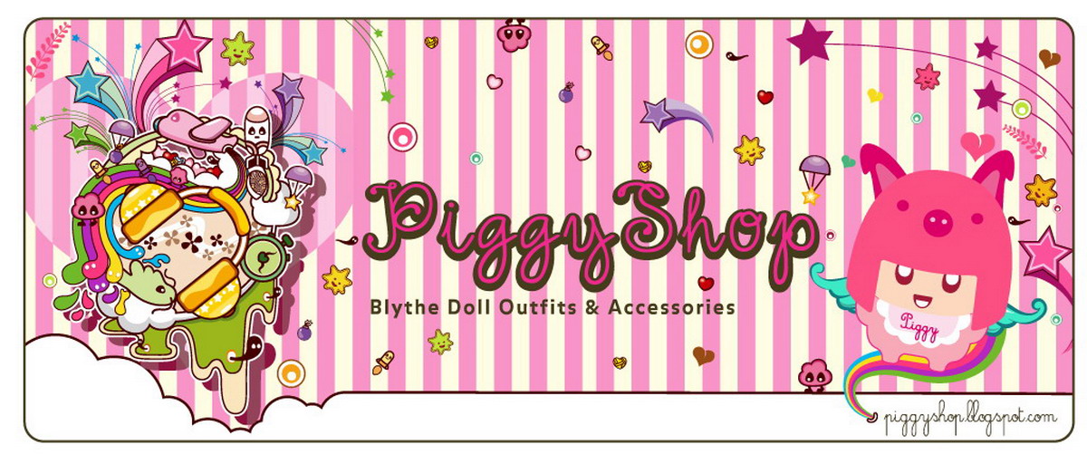 ☂Welcome To PiggyShop Blythe Doll Outfit & Accessories☂