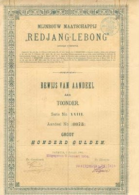 Lebong Tandai 1910