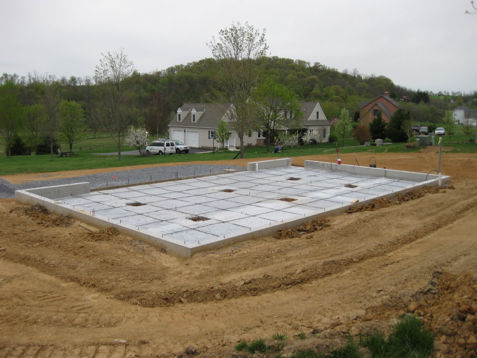The Beaumont Barn: The post footers