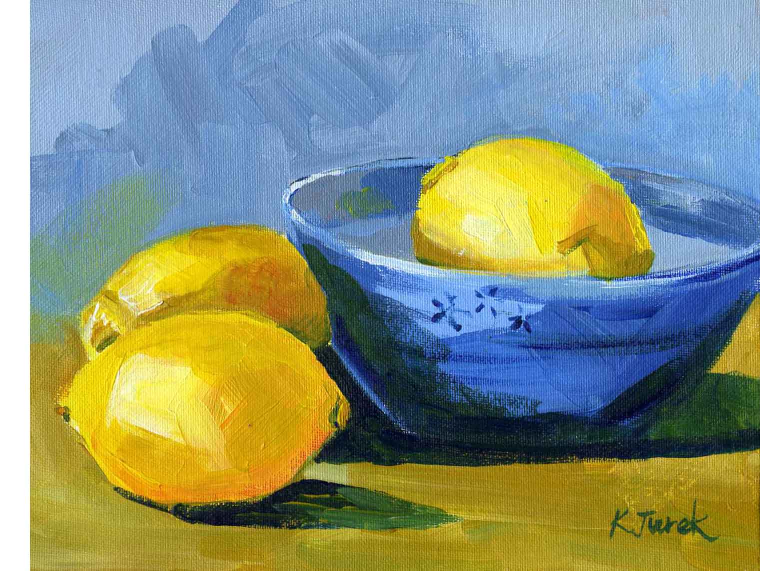Kathy Jurek: Still Life with Lemons - Acrylic