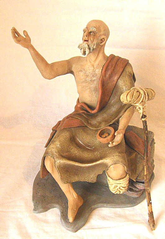 Artesanía Belenísta: Mendigo Ciego a Palillo 28cm (Encargo particular ...