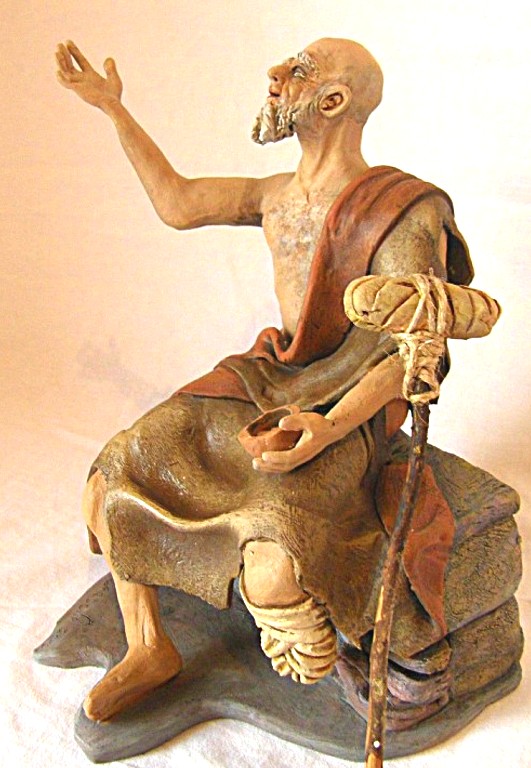 Artesanía Belenísta: Mendigo Ciego a Palillo 28cm (Encargo particular ...