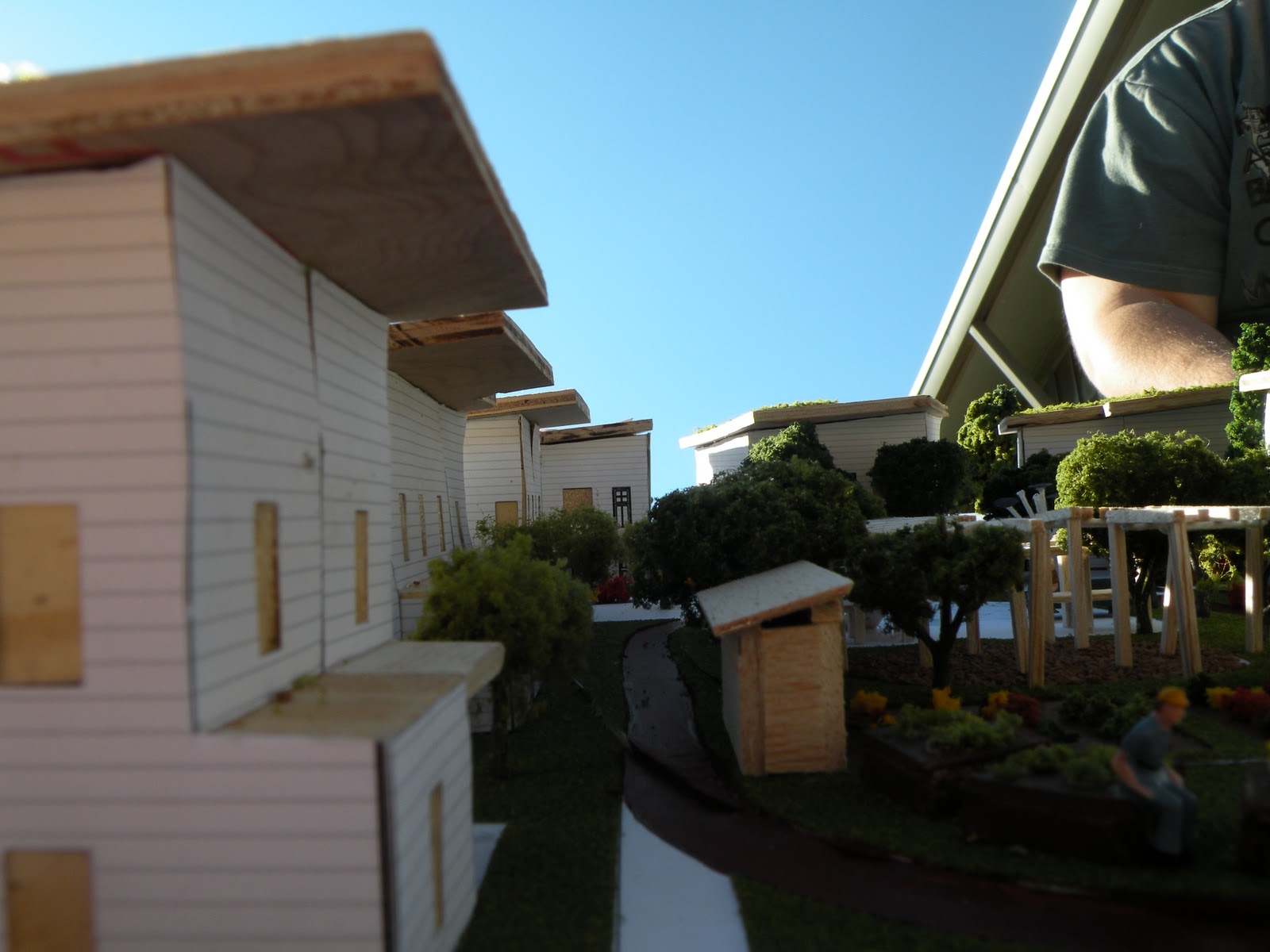 Landscape Architecture: Model in the Sun Shade Study