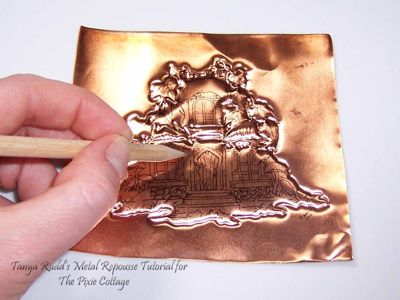 The Pixie Cottage: Metal Repousse Tutorial by Tanya