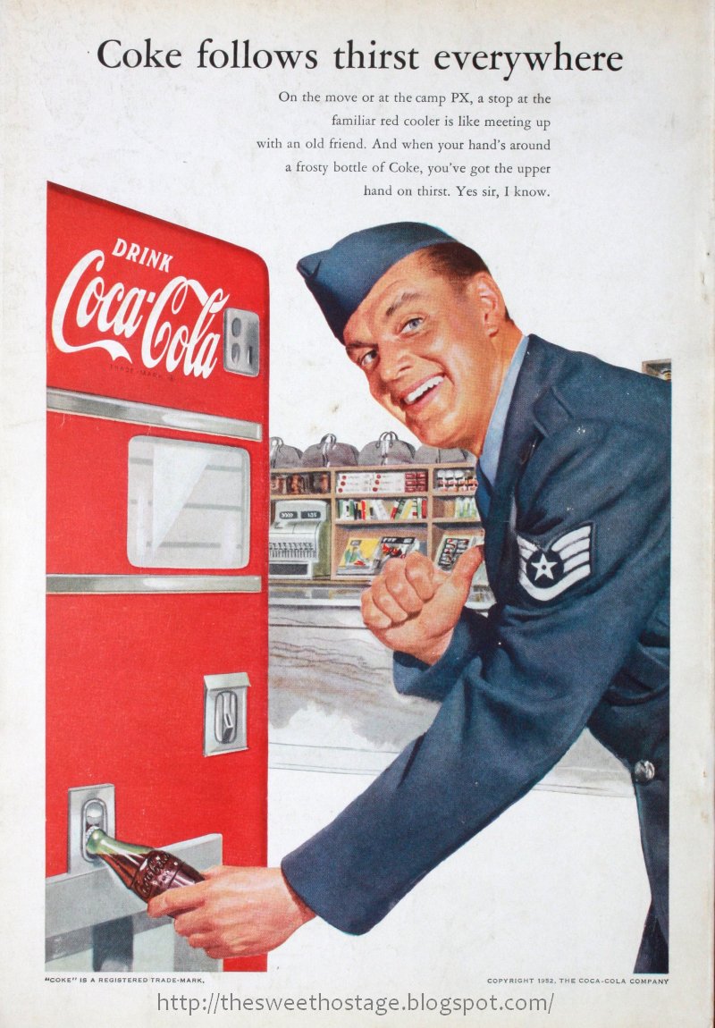 SWEET HOSTAGE: VINTAGE COKE ADS ( 14 ): THE 1950's