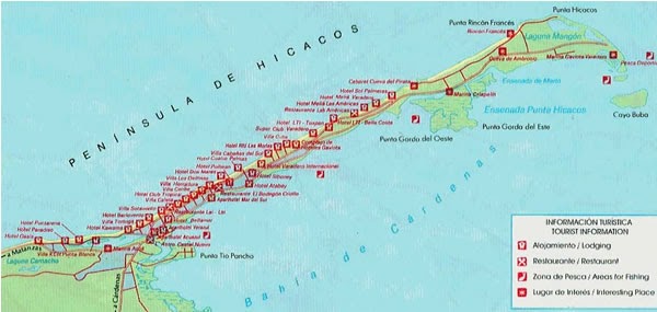 VARADERO CUBA: VARADERO MAP