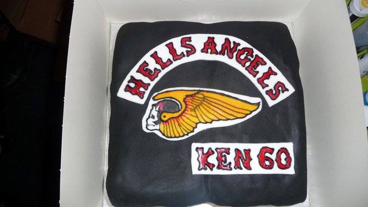 What an awesome cake!: Hell's Angel cake