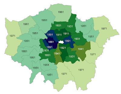 London in maps: population peaks | London Community Governance