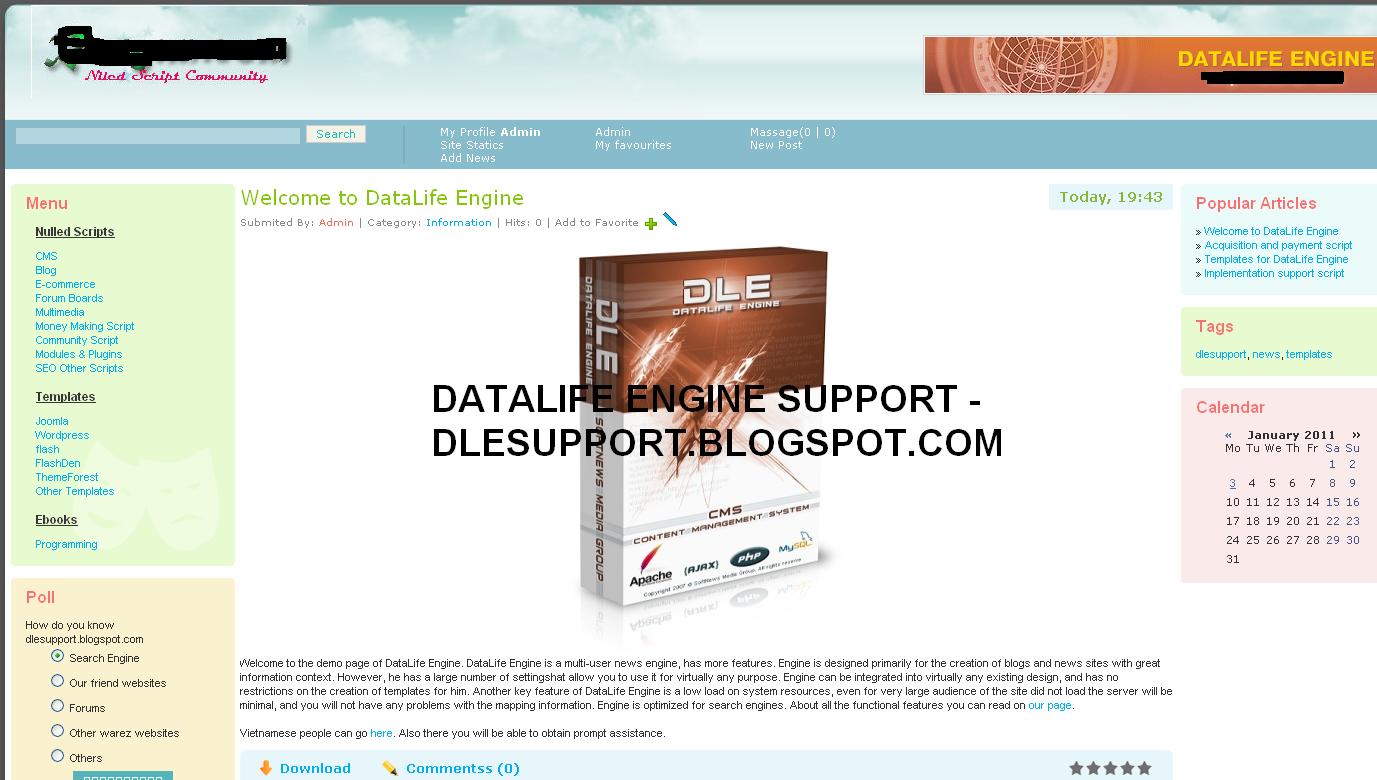 New English DLE Template ~ Datalife Engine Support