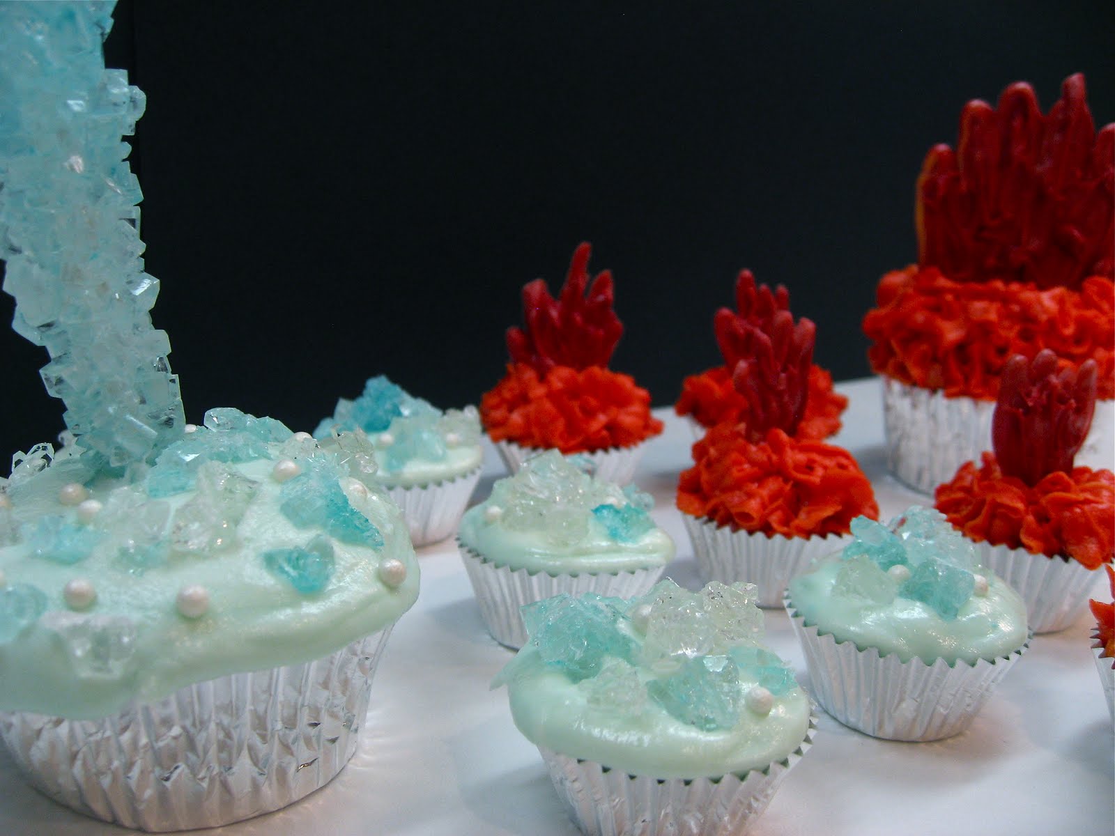 Sugar Swings! Serve Some: Fire & Ice Cupcakes (Think Heat and Cold ...