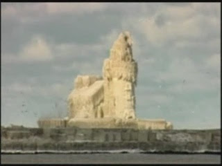 Dead Air: Lighthouse encased in ice on Lake Erie