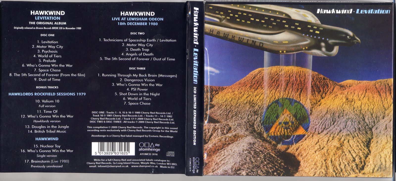 Hawkwind - Levitation - Expanded Edition - 3 cds -FLAC