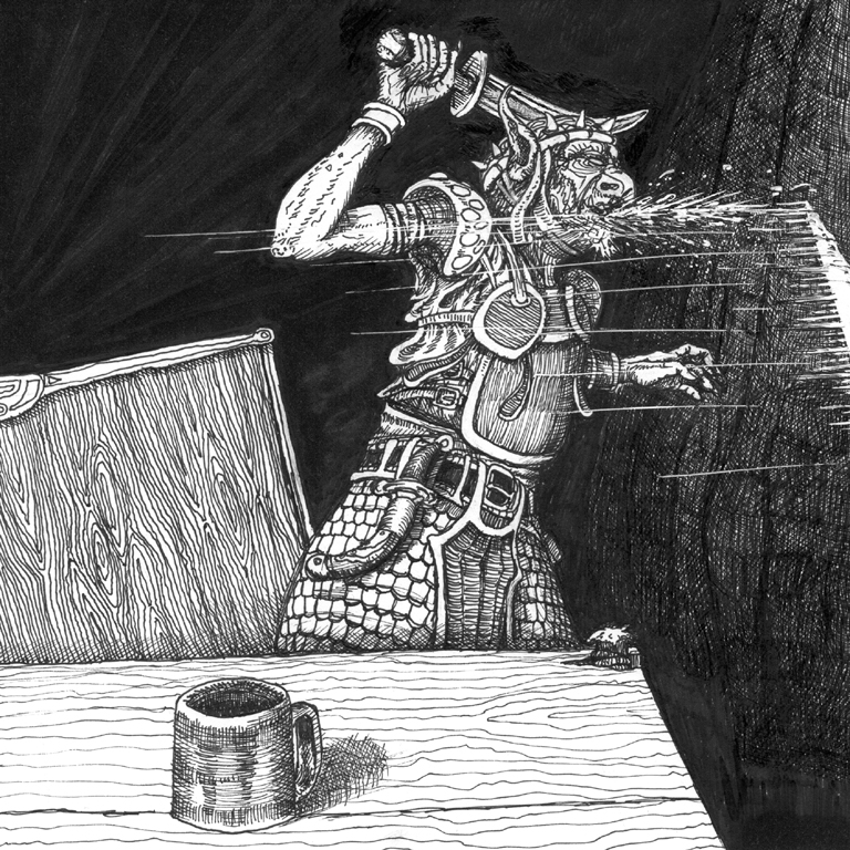 The Gallery: Art of Russ Nicholson: Emmanuel and his story strip.